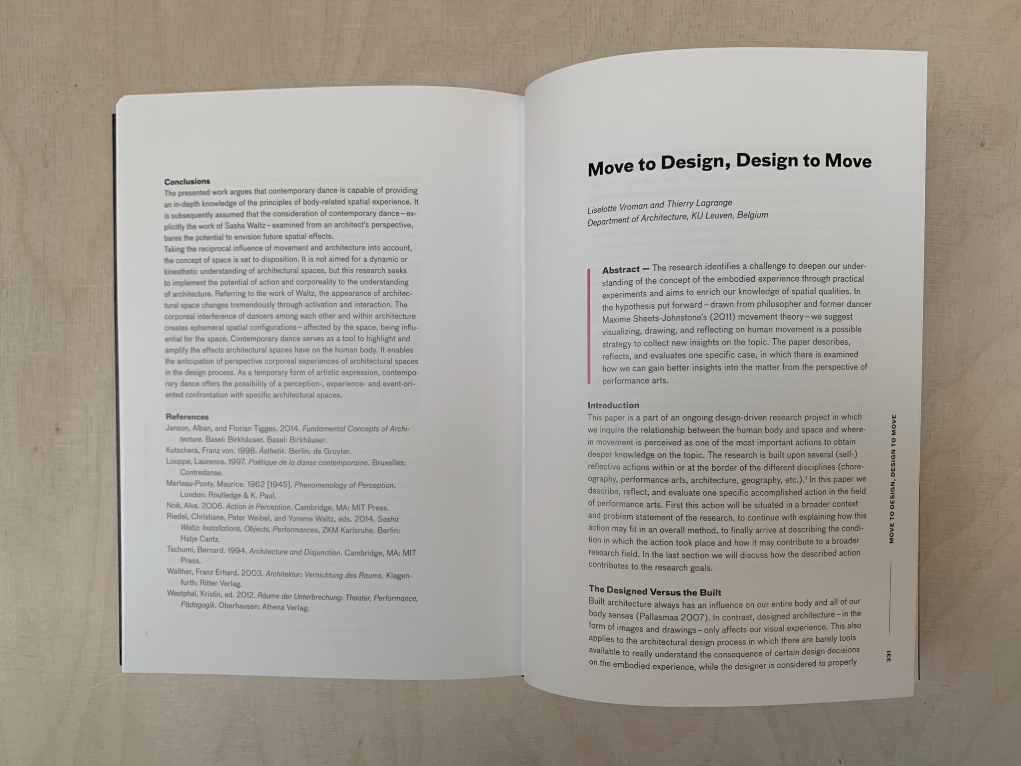 Move to Design, Design to Move – The Drawing And The Space